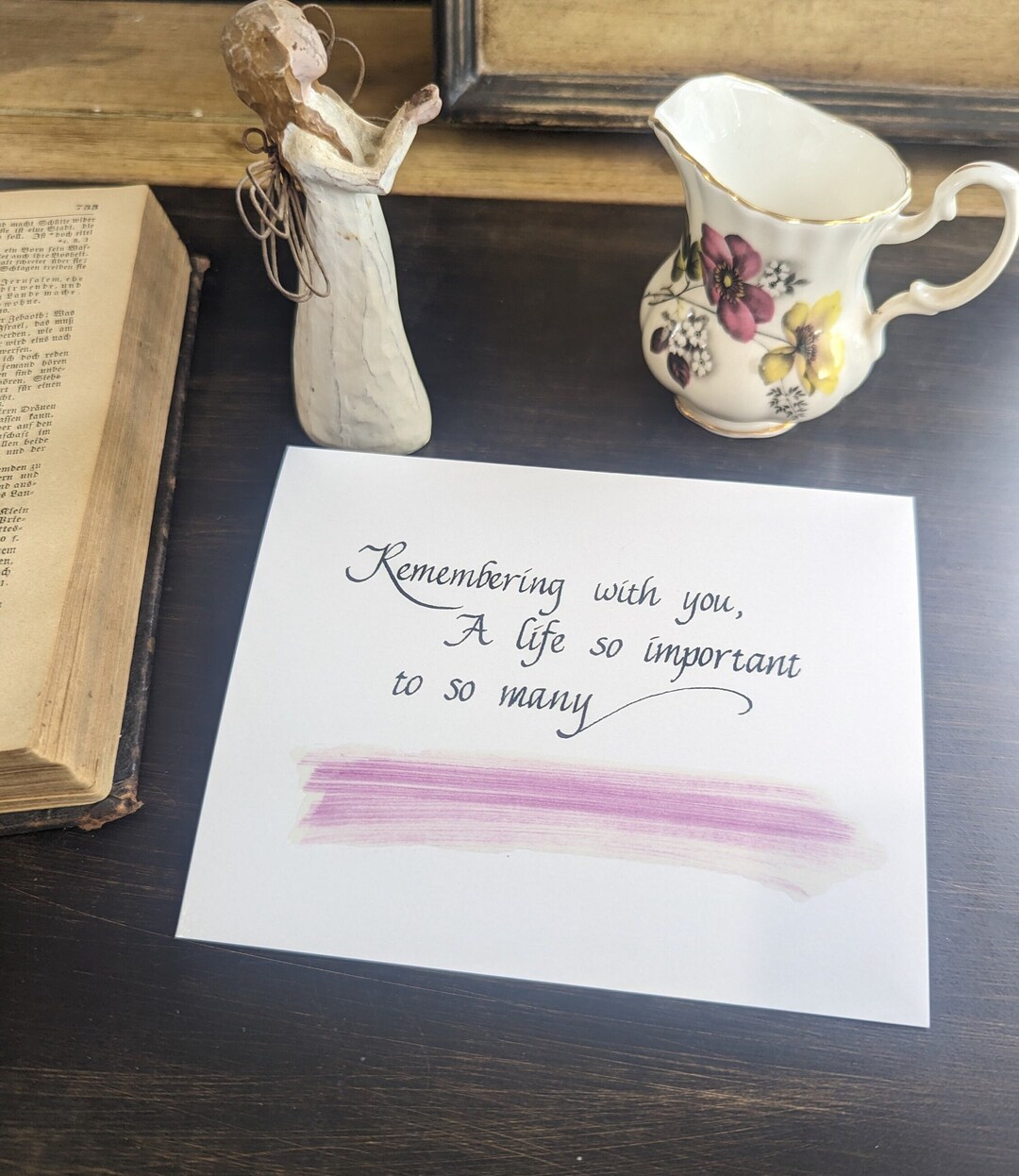 Christian Sympathy Card, Comfort Note, Remembering Loss, Handmade ...