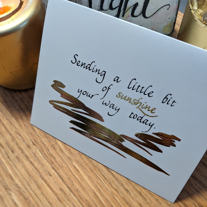 Sending Sunshine, Sunshine Card, Encouragement Cards, Calligraphy Cards ...
