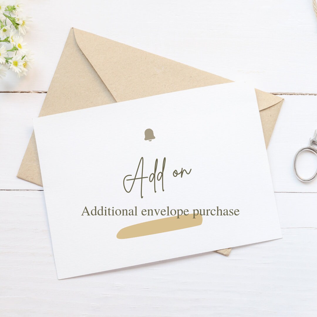 Ten Pack Envelopes Additional Envelopes Add-on Envelopes - Etsy