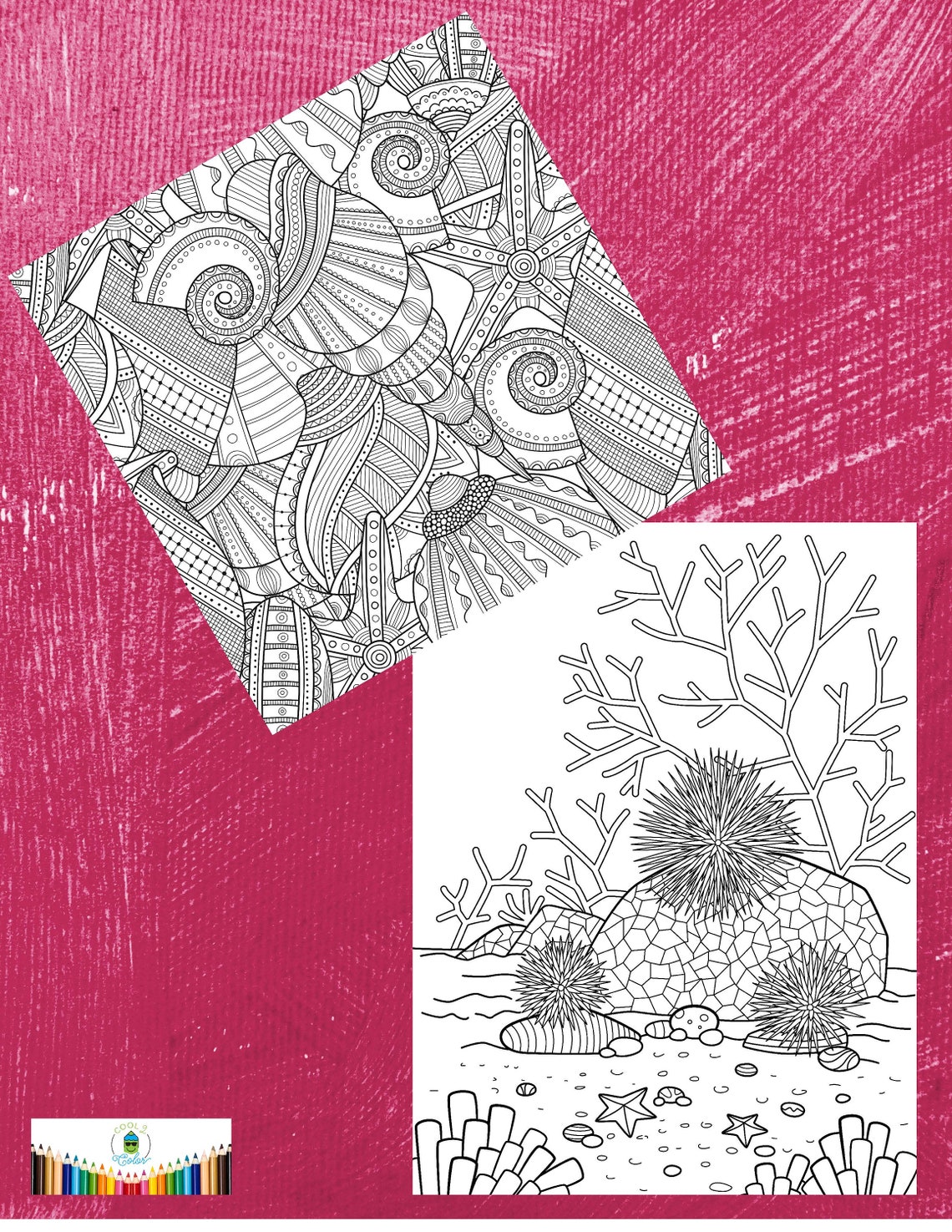 Ten (10) Seaside Themed Simple and Complex Coloring Pages for Download ...