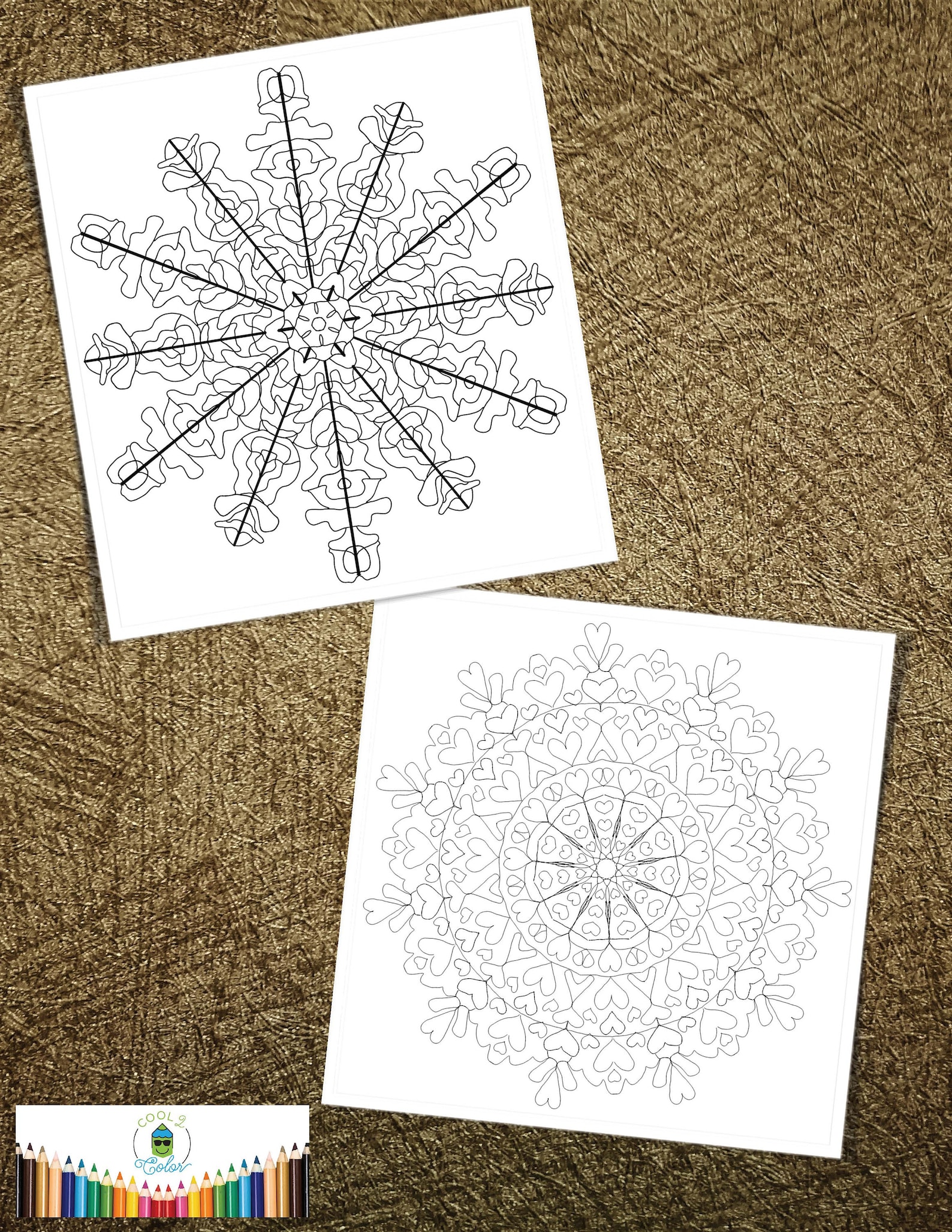 Ten (10) Simple and Complex Snowflakes and Mandalas to Color - 8.5" X ...