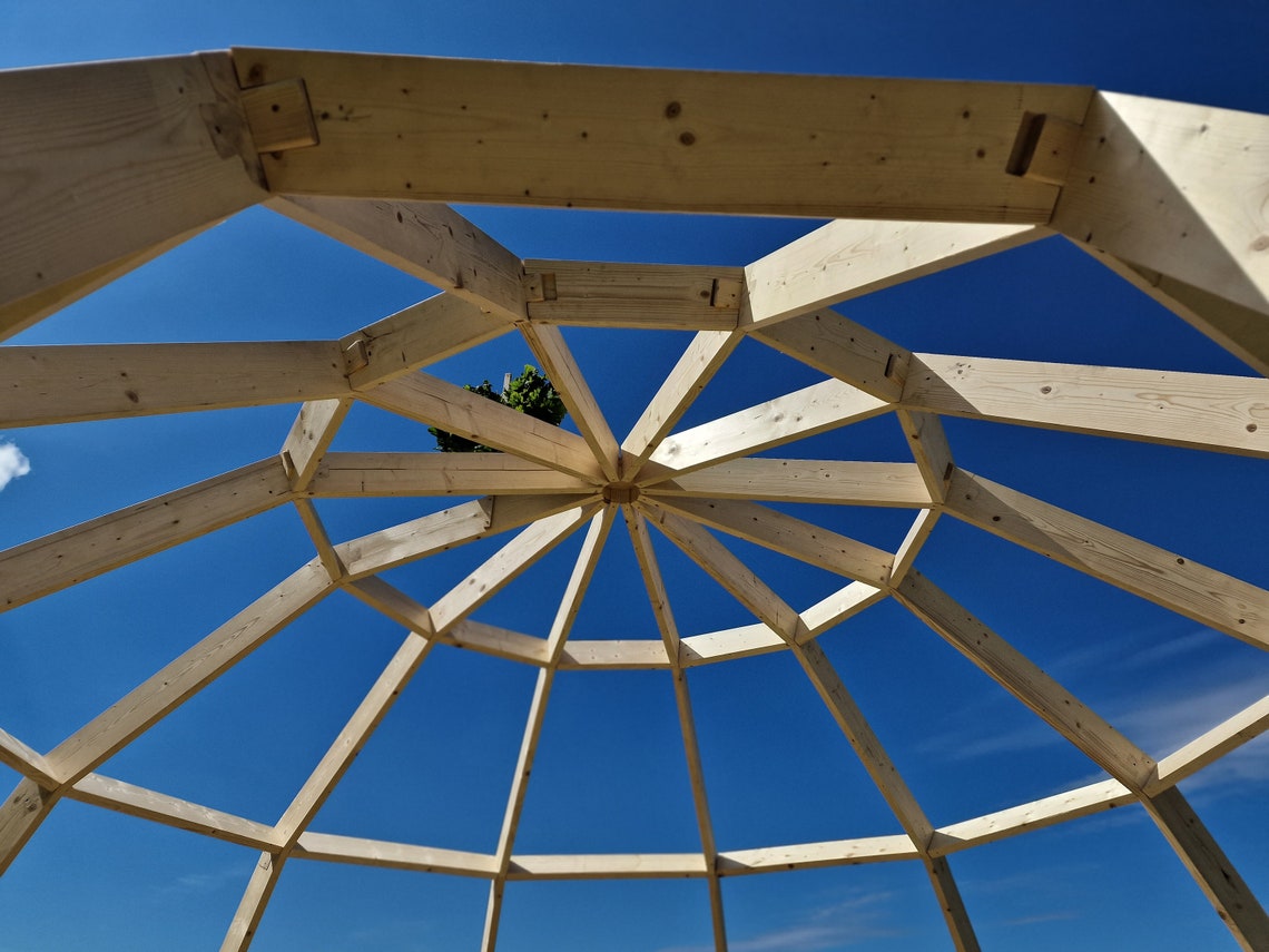 Dome House Wooden Dome House Building Kit 6m Diameter 28m2 - Etsy