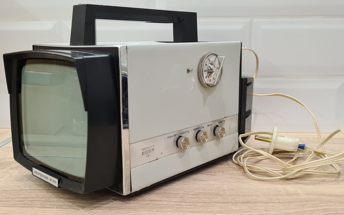 Vintage 1972 Soviet TELEVISION SET Elektronika Vl-100 Mini | Etsy