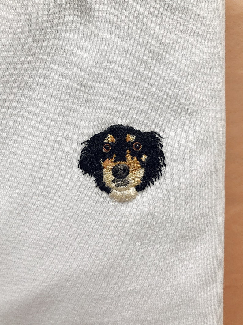 Pet Portrait Custom Hand-embroidered Organic Cotton Animal - Etsy