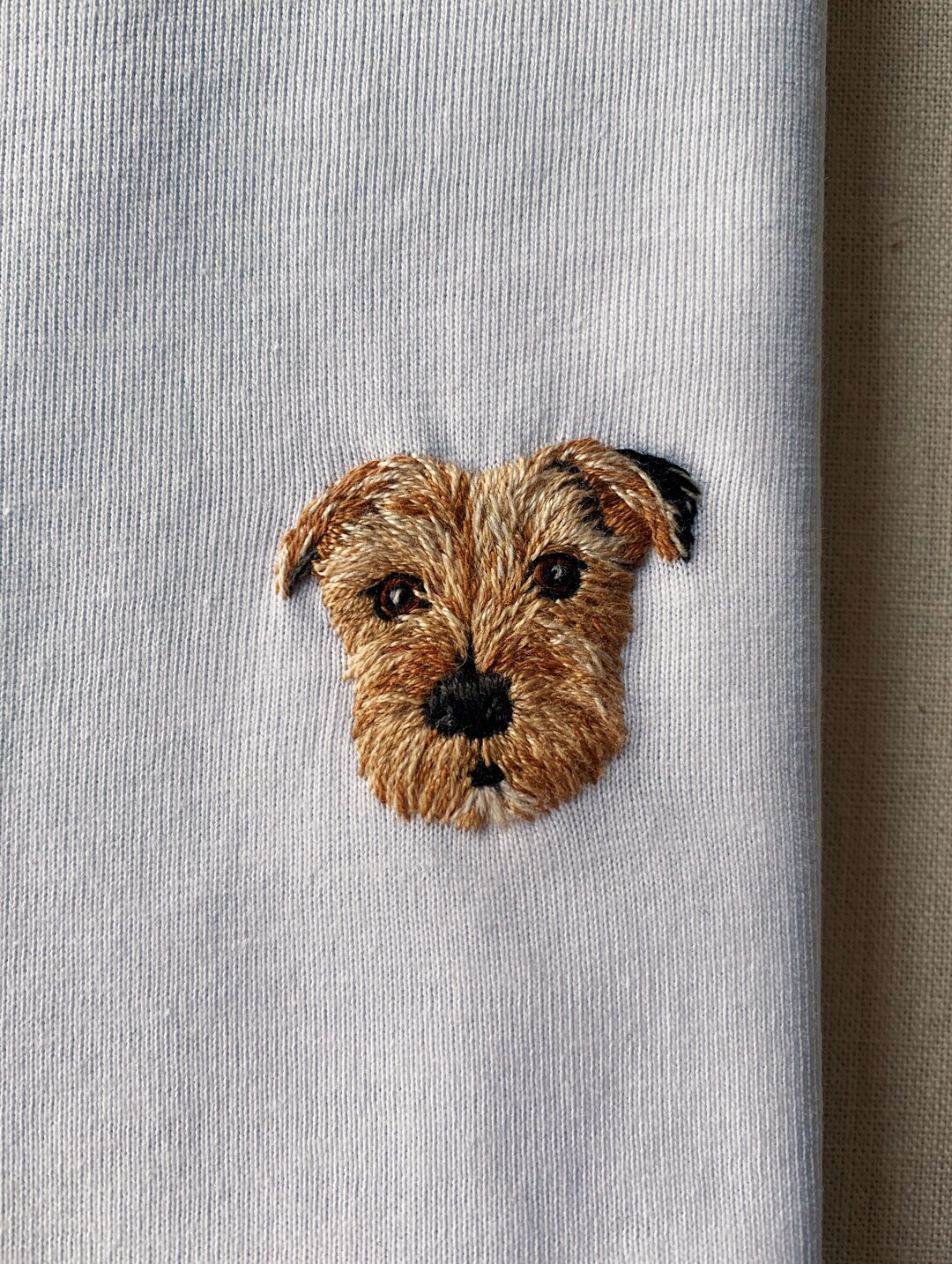 Pet Portrait - Custom Hand-embroidered Organic Cotton Animal T-shirt - Etsy