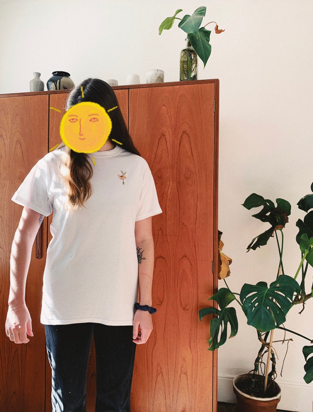 No Time to Waste - Hand-embroidered Earth Organic Cotton T-shirt - Etsy
