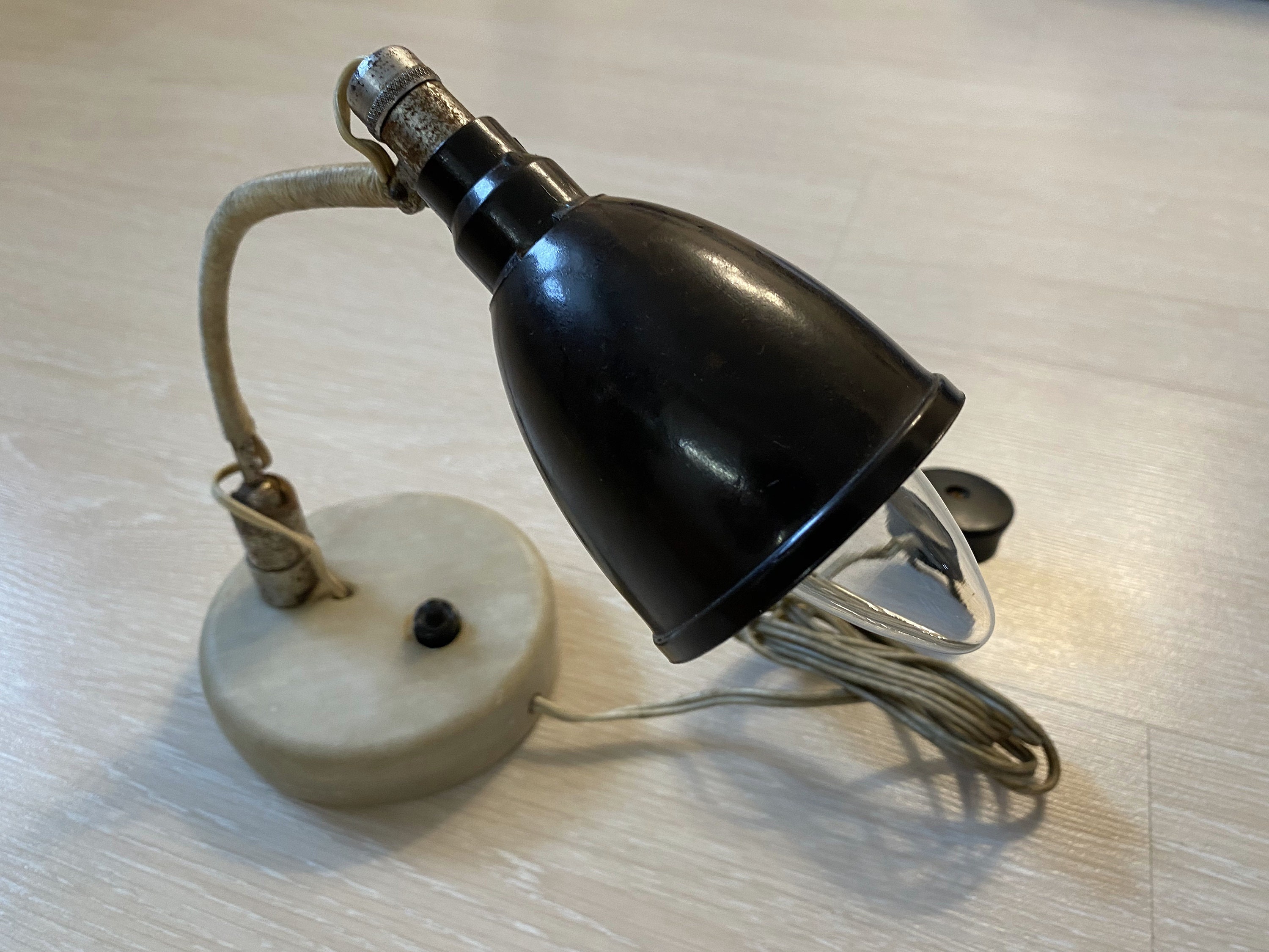 Vintage Soviet Table Lamp Industrial Lamp Cabinet Lamp Rare USSR Desk ...