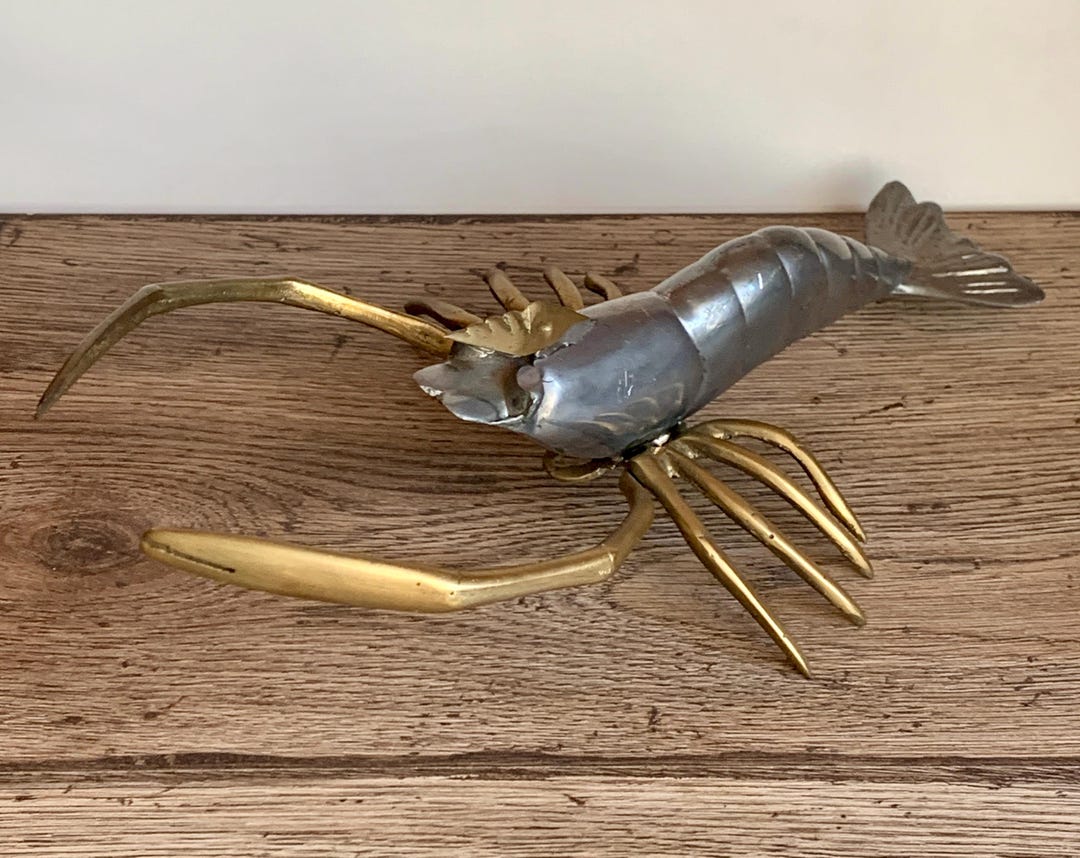 Vintage Brass Lobster Sculpture: German Figurine - Etsy