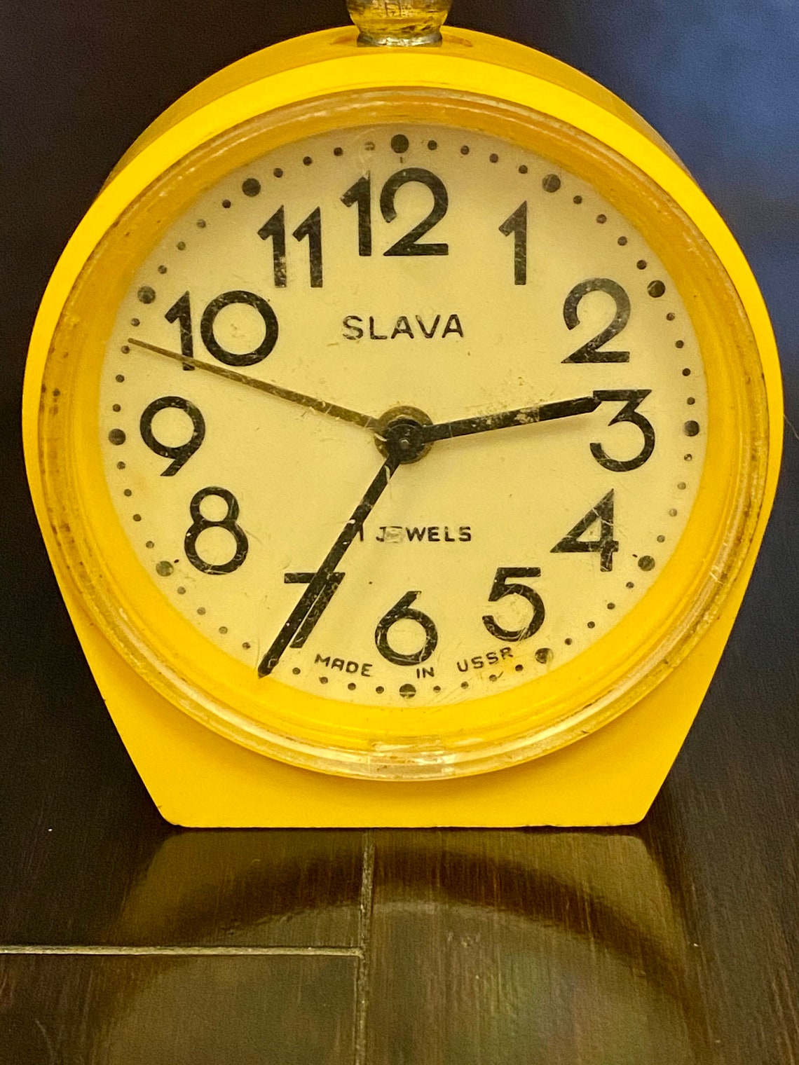 Alarm Clock Slava Yellow Soviet Tabletop Clock USSR Vintage | Etsy