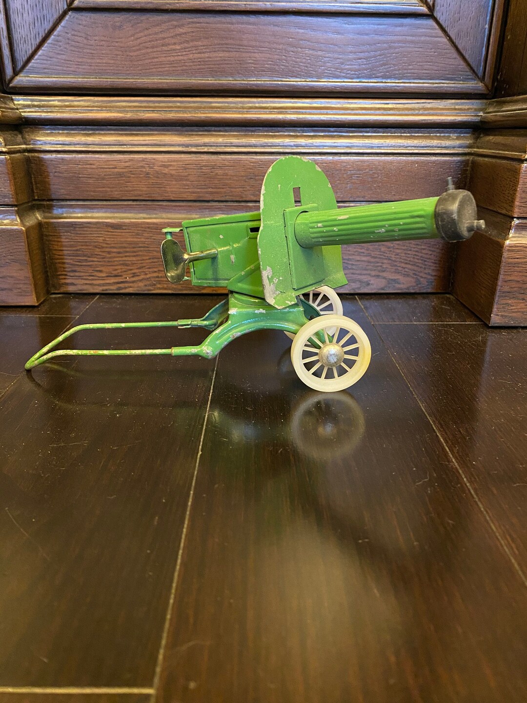 Vintage Machine Gun Maxim Military Tin Toy Windup Automatic Weapon ...