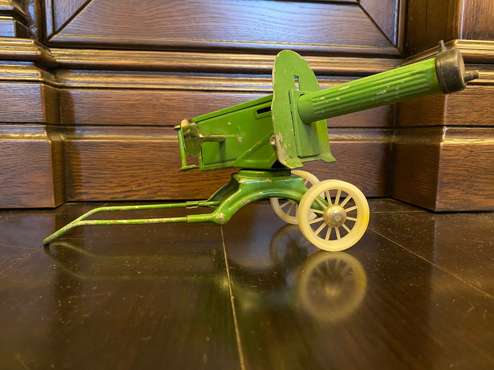 Vintage Machine Gun Maxim Military Tin Toy Windup Automatic Weapon ...