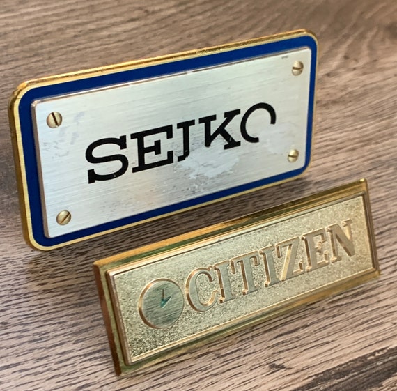 Vintage rare Seiko & Citizen promotional Signs Offici… - Gem