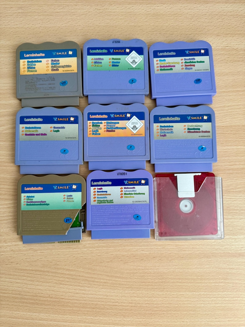 Vtech V.smile Game Lot – 8 Original Cartridges Disney Pixar Learning ...