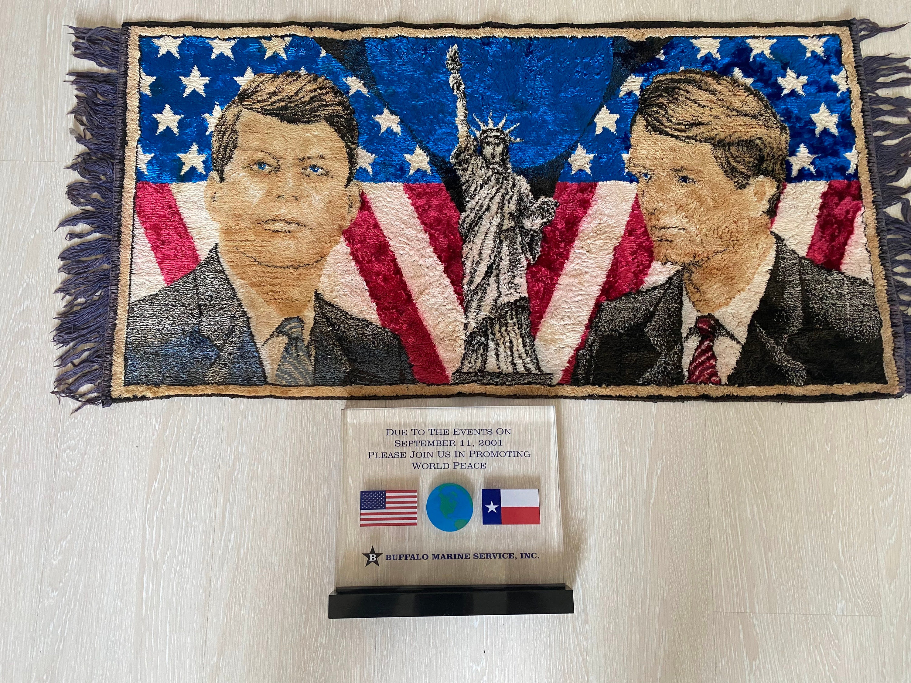 Vintage Kennedy Brothers Wall Hanging Tapestry Rug JFK & RFK - Etsy