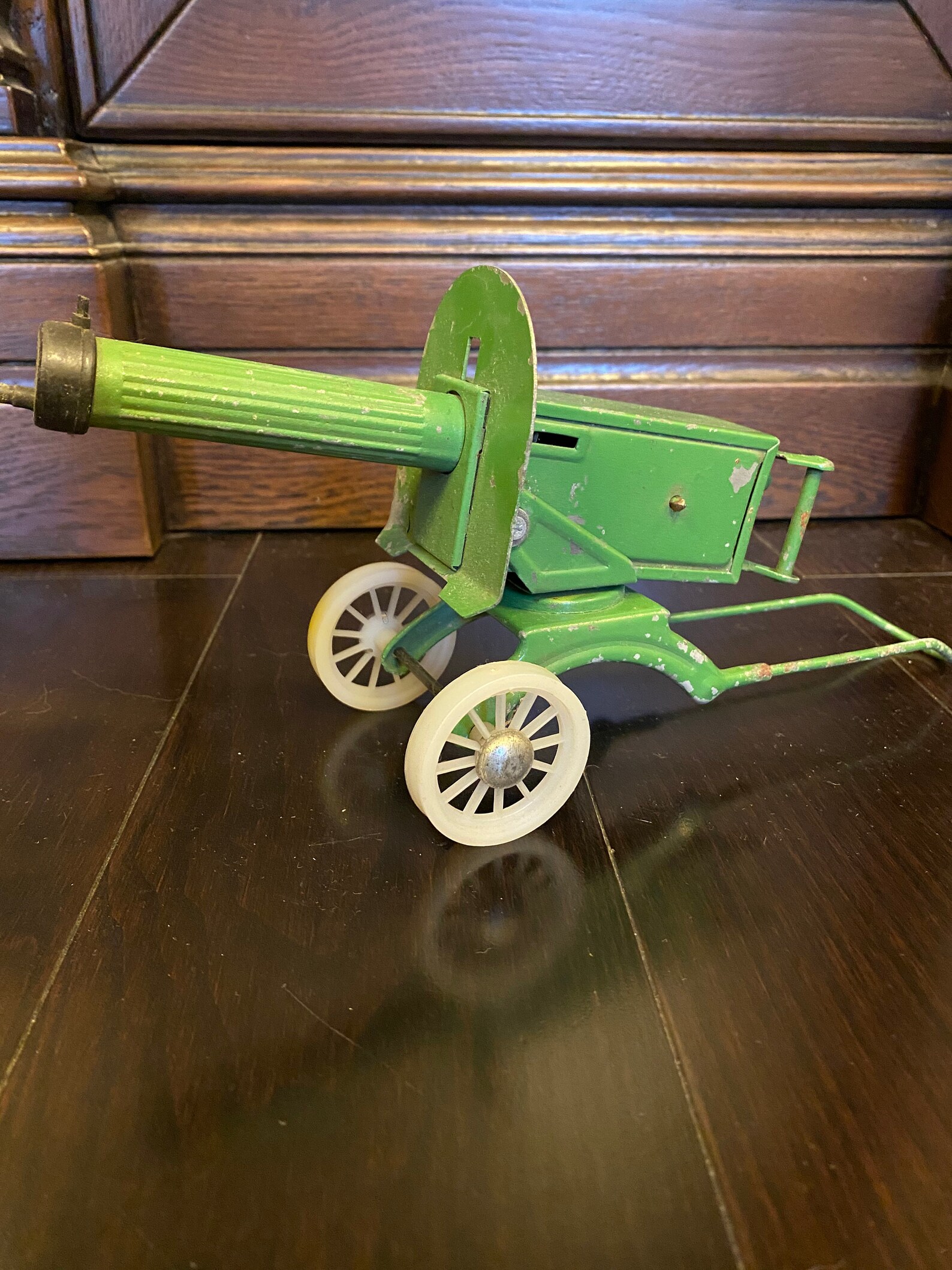 Vintage Machine Gun Maxim Military Tin Toy Windup Automatic Weapon ...