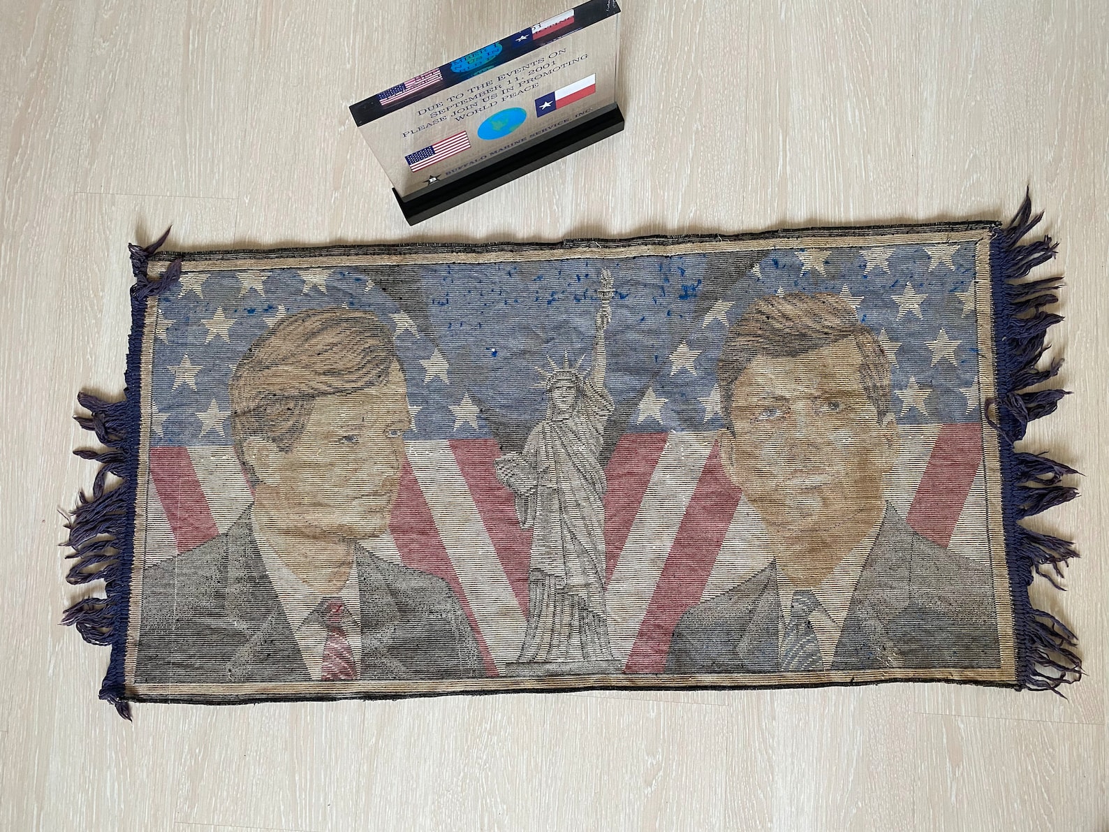Vintage Kennedy Brothers Wall Hanging Tapestry Rug JFK & RFK - Etsy