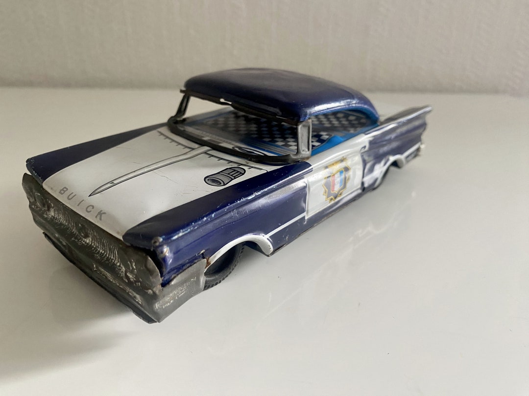 Vintage Japan Tin Litho Buick Police Car - Highway Patrol Toy - Etsy