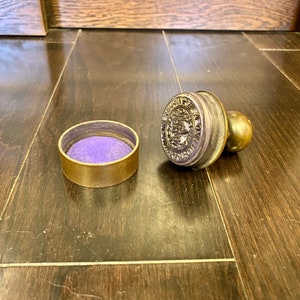 Vintage Bakelite Seal Rare Round Carbolite Stamp Stamp Seal - Etsy