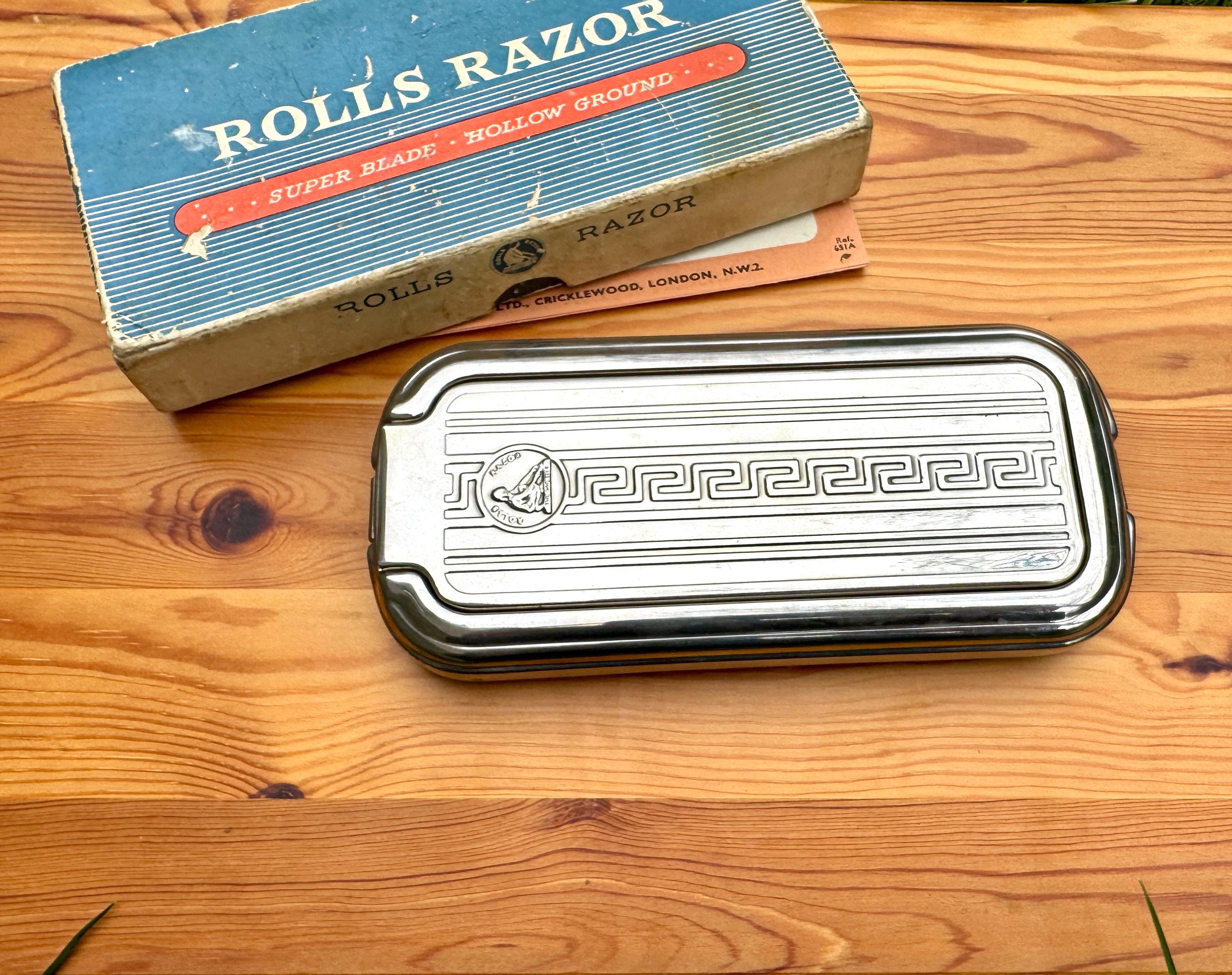 Antique Rolls Razor in Case Made in England Safety Blade Sharpener W ...