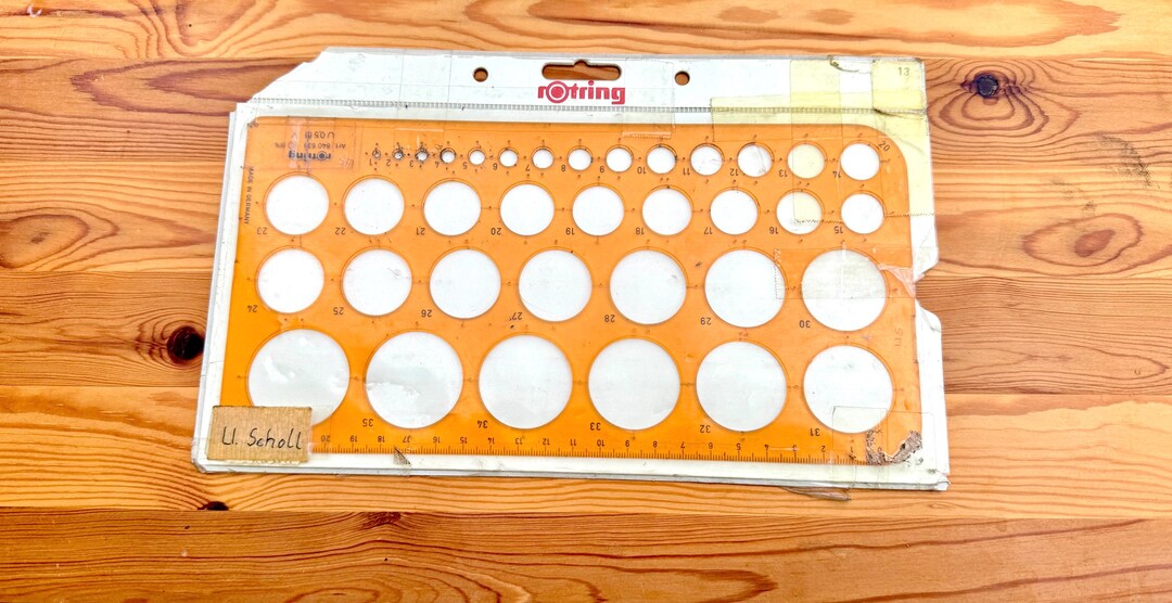 Vintage Rotring Technical Drawing Stencil Set - Etsy