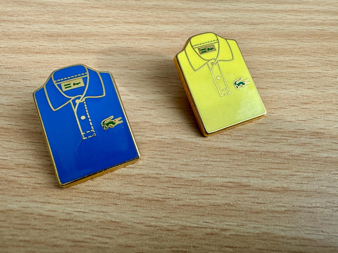 Vintage Lacoste Enamel Pin Polo Shirt Crocodile Arthus Bertrand Paris ...