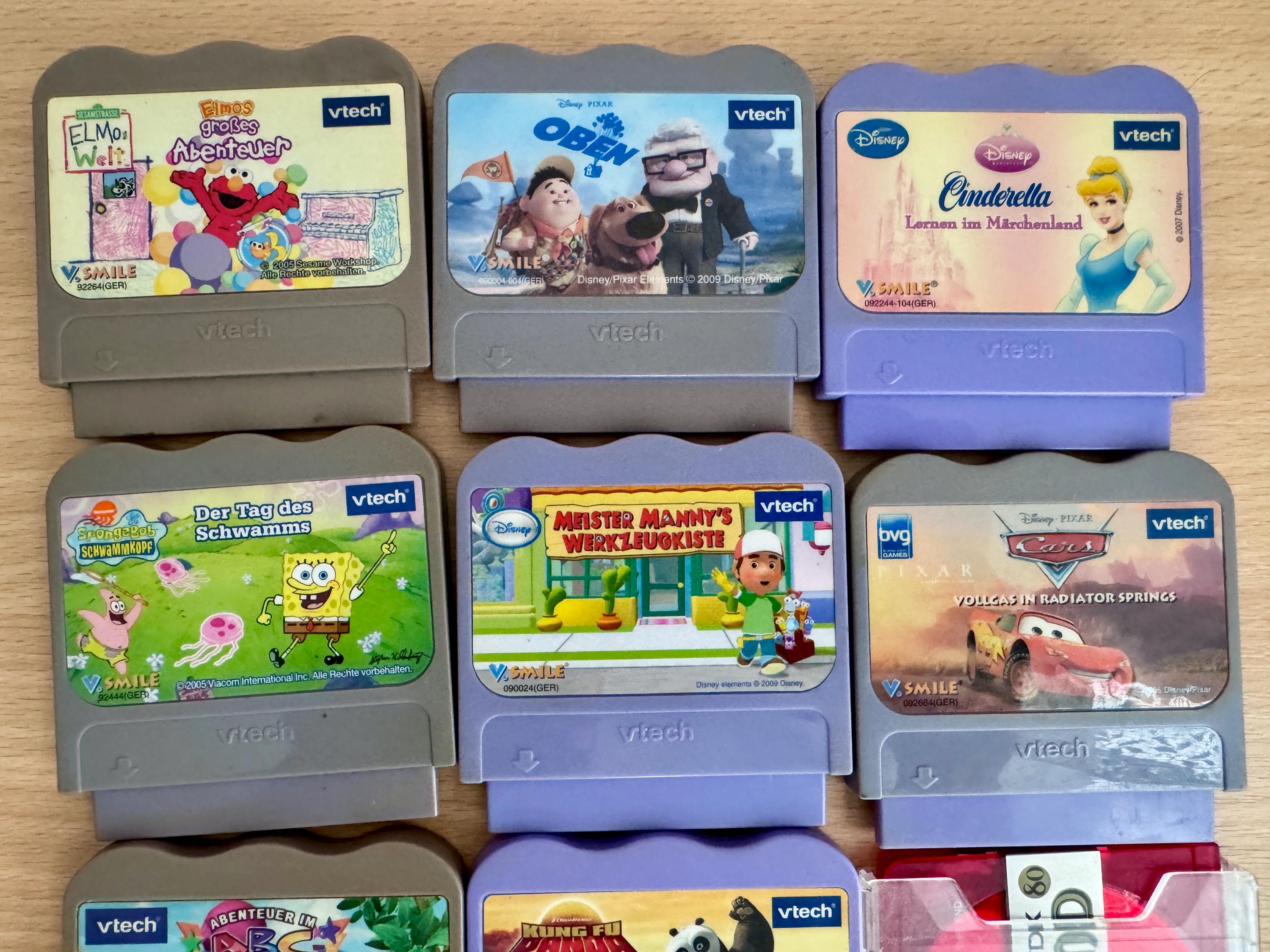 Vtech V.smile Game Lot – 8 Original Cartridges Disney Pixar Learning ...
