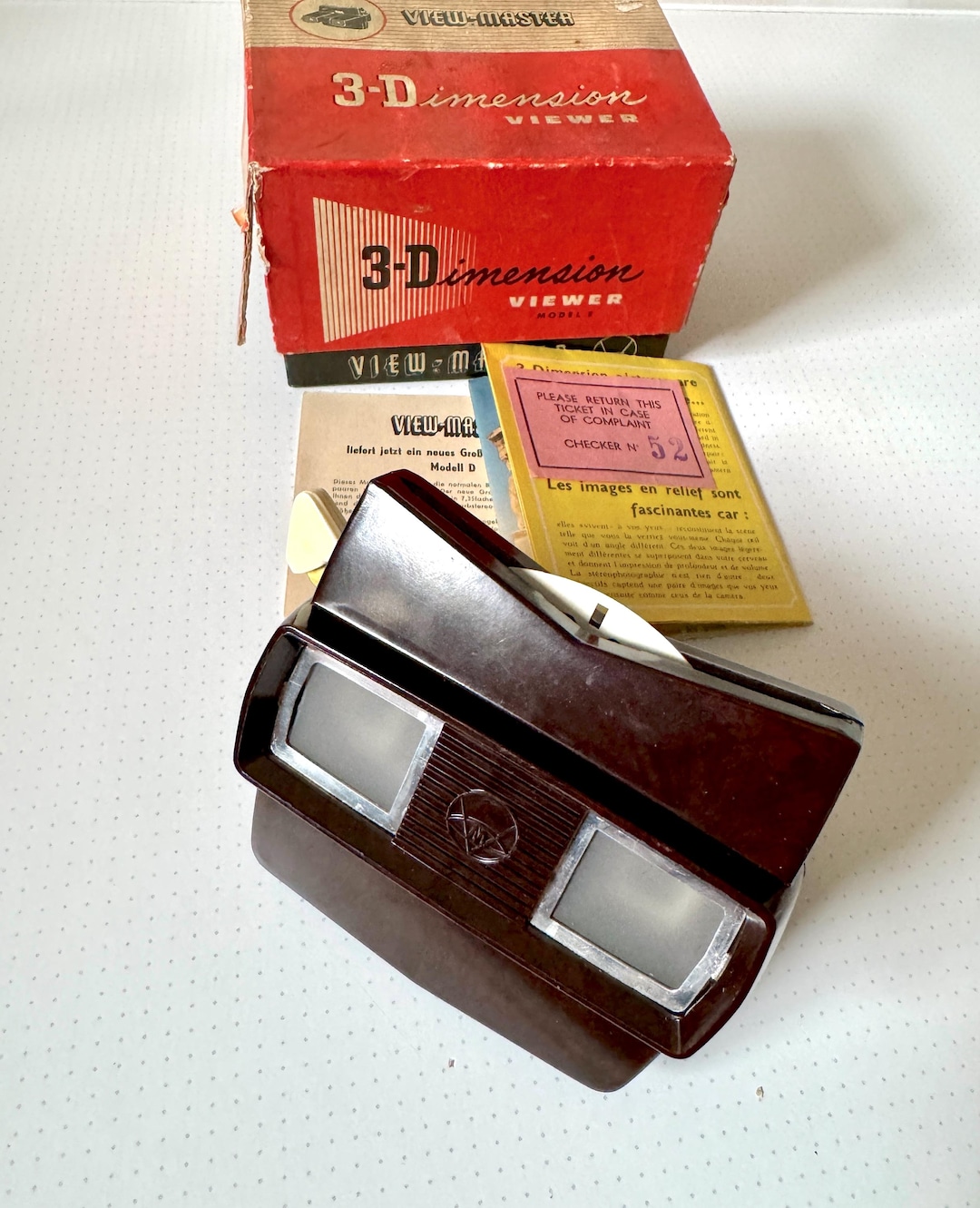 Vintage View Master 3-dimension Viewer Model E Bakelite 3D Slide ...