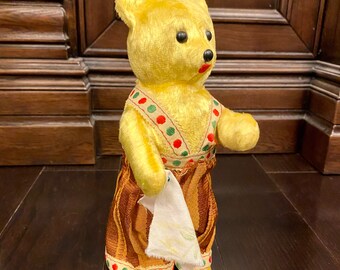 Wind up Plush Bear - Etsy