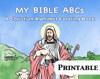Christian Alphabets Coloring - Etsy Australia