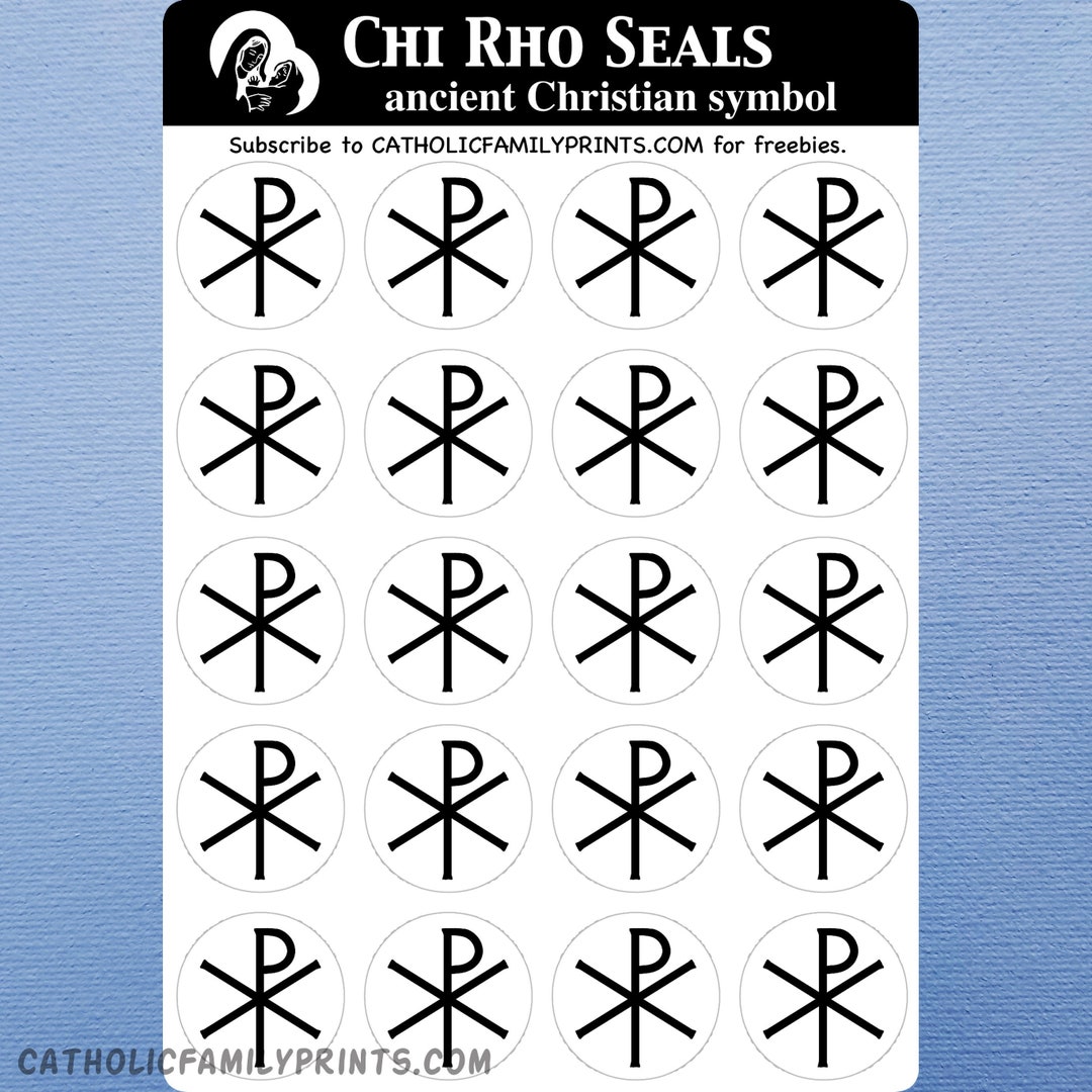 Chi Rho christ Sticker Sheet Envelope Seals - Etsy