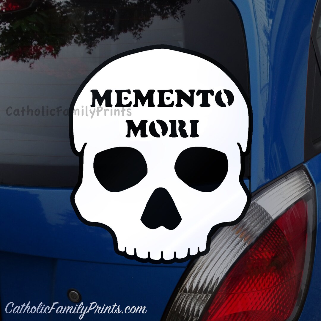 Memento Mori Skull Decal, Waterproof Vinyl Sticker - Etsy