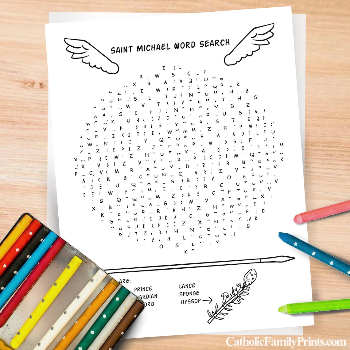 Saint Michael Coloring & Activity Pages for Catholics With - Etsy