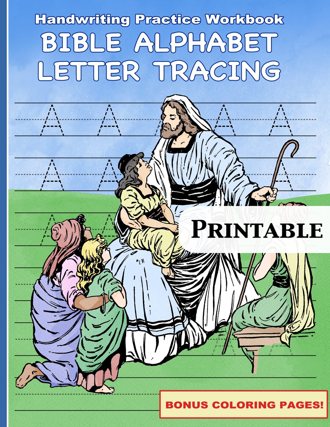 Bible Alphabet Letter Tracing: Christian Handwriting Workbook With ...