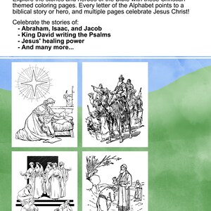 My Bible Abcs: A Christian Alphabet Coloring Book, PRINTABLE - Etsy
