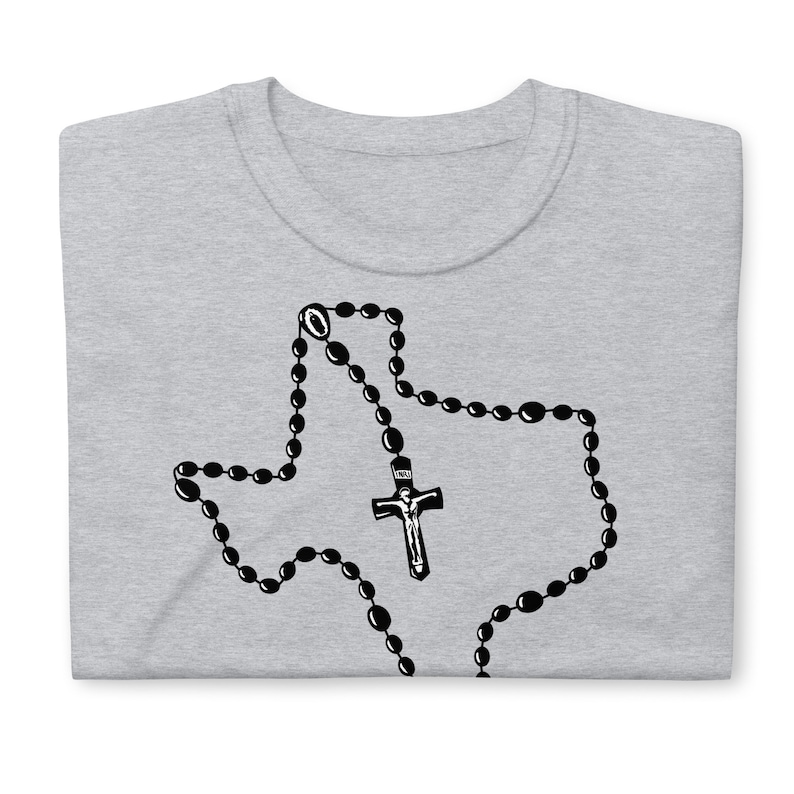 State Map Catholic Rosary T-shirt, Texas Michigan Wisconsin and More - Etsy