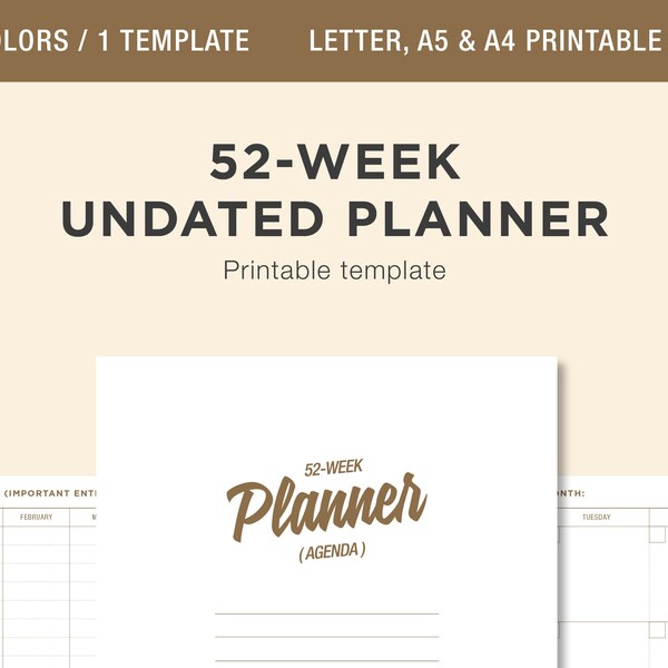 Annual Plan Printable, Annual Planner Template, Annual Reminder, Annual ...