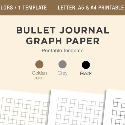 BULLET JOURNAL Graph Paper Printable Graph Paper Numbered - Etsy