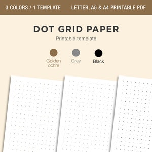 DOT GRID Paper Printable Bullet Journal Dot Grid Paper Dot - Etsy