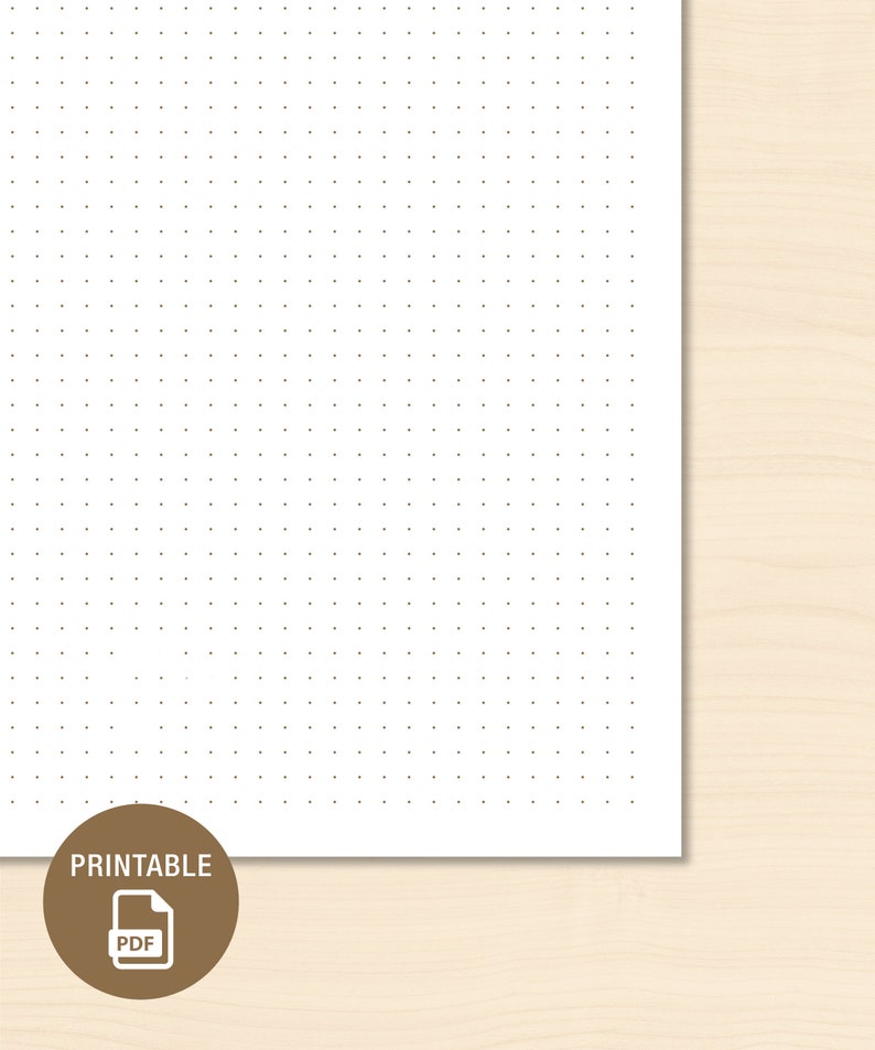 DOT GRID Paper Printable Bullet Journal Dot Grid Paper Dot - Etsy