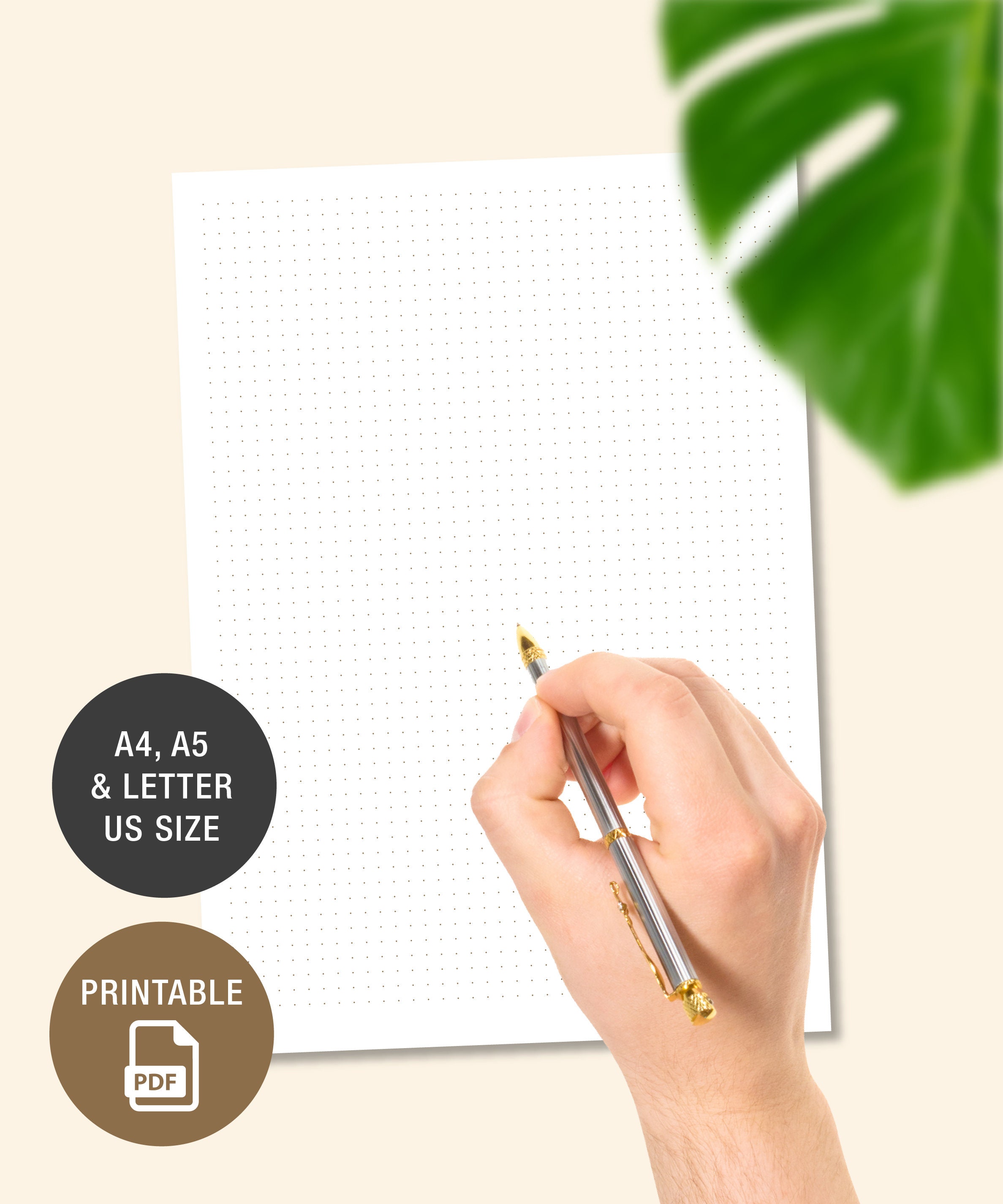 DOT GRID Paper Printable, Dot Grid Paper, Calligraphy Dot Grid Paper ...