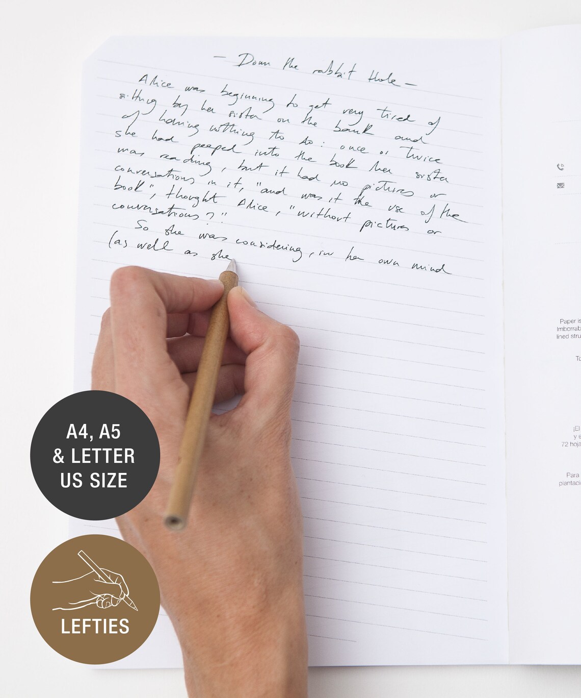 LEFT-HANDED Printable Paper, Slant-ruled Paper, Lefty Printable, Lefty ...