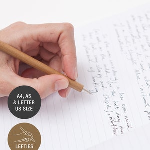 LEFT-HANDED Printable Paper, Slant-ruled Paper, Lefty Printable, Lefty ...