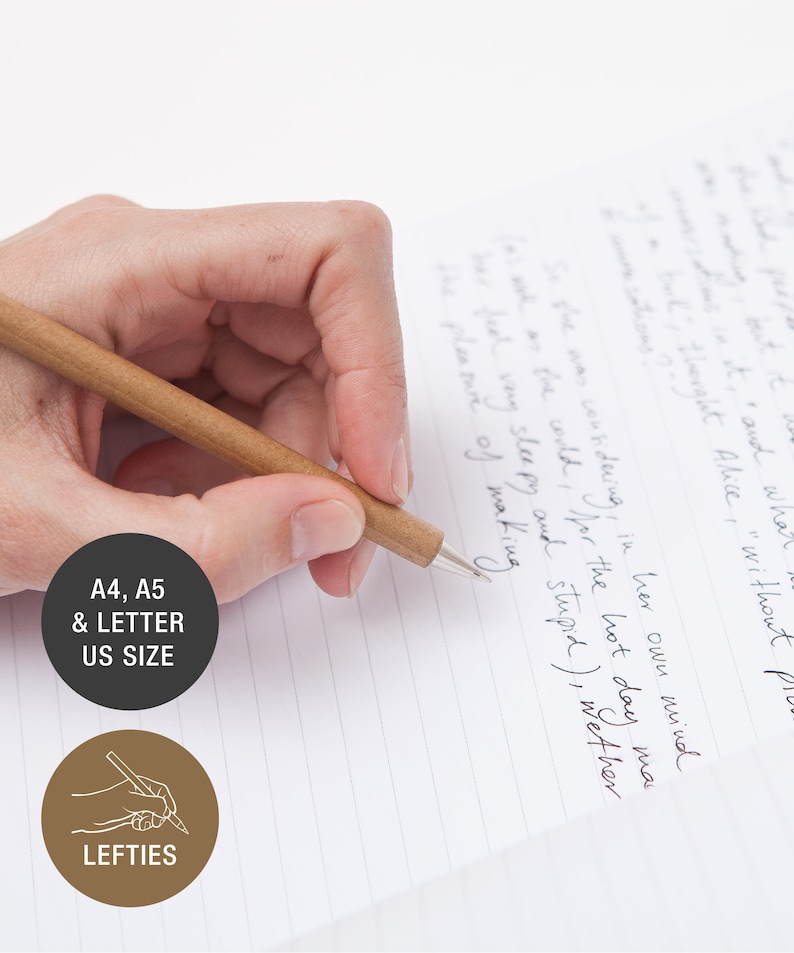 LEFT-HANDED Printable Paper, Slant-ruled Paper, Lefty Printable, Lefty ...