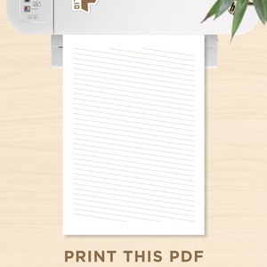 LEFT-HANDED Printable Paper, Slant-ruled Paper, Lefty Printable, Lefty ...