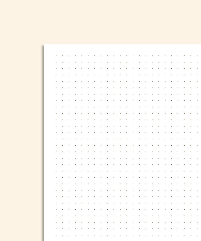 DOT GRID Paper Printable, Dot Grid Paper, Calligraphy Dot Grid Paper ...
