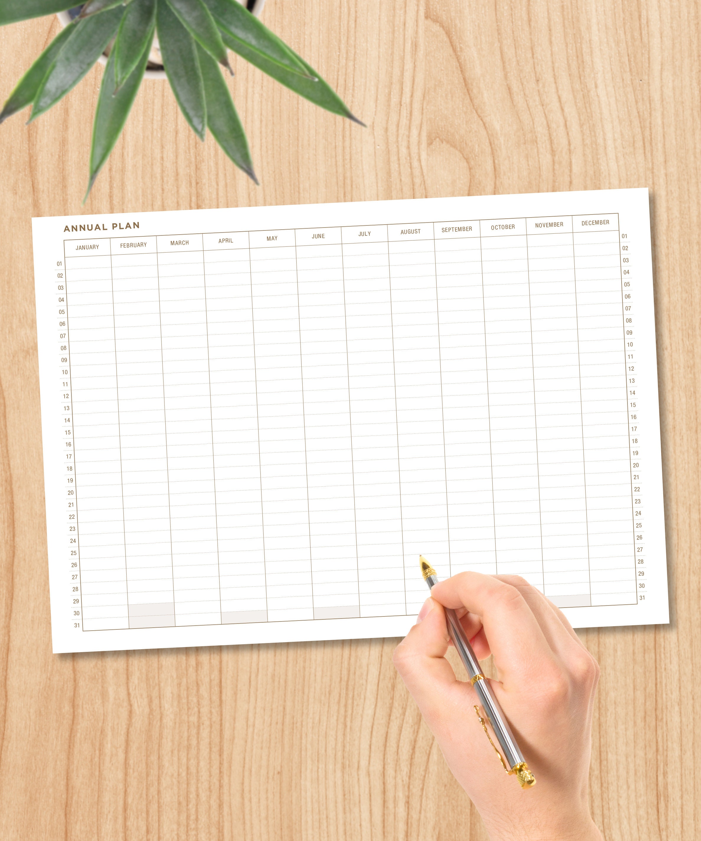 Annual Plan Printable, Annual Planner Template, Annual Reminder, Annual ...