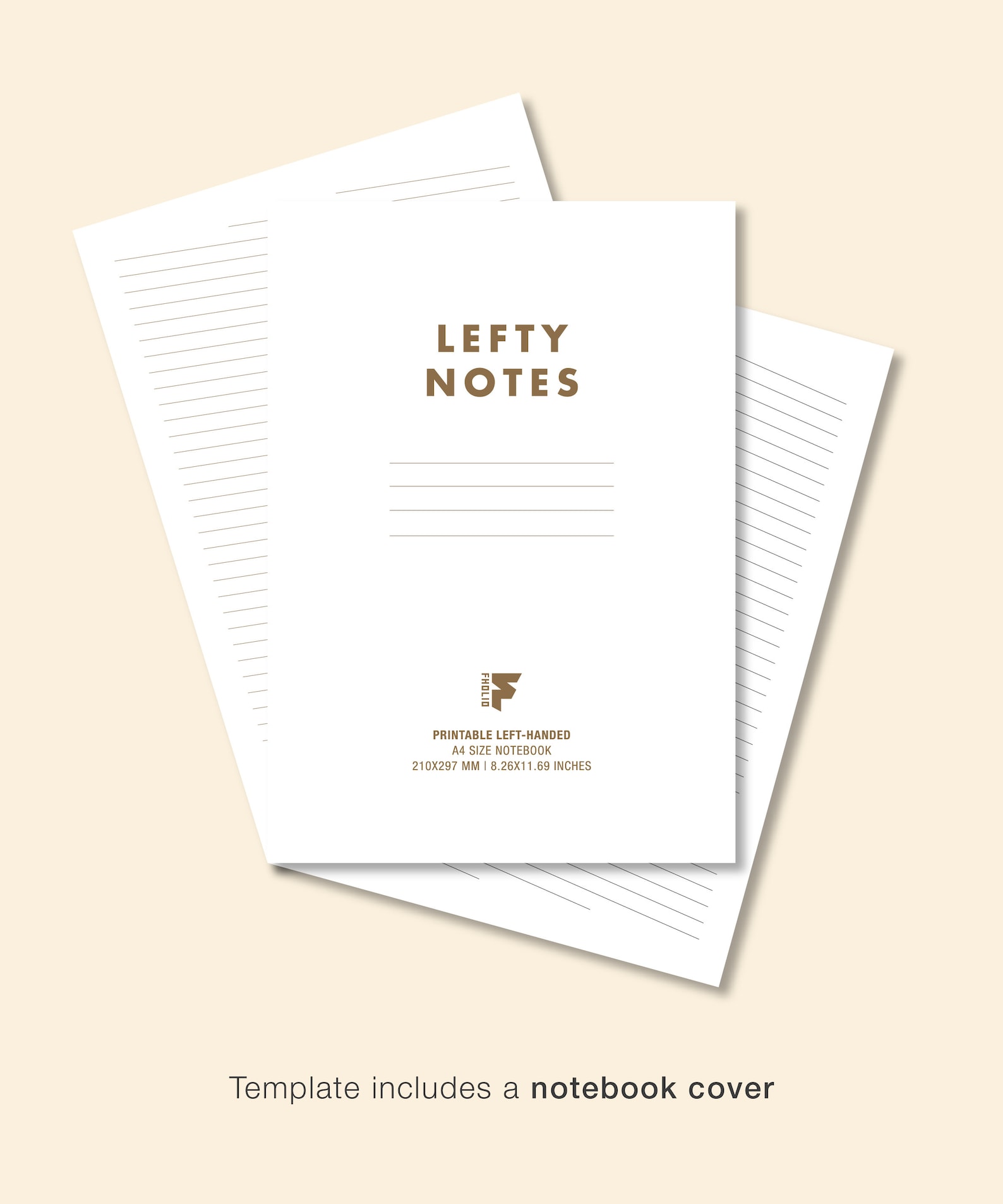 LEFT-HANDED Printable Paper, Slant-ruled Paper, Lefty Printable, Lefty ...