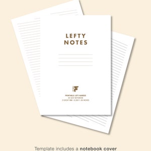 LEFT-HANDED Printable Paper, Slant-ruled Paper, Lefty Printable, Lefty ...