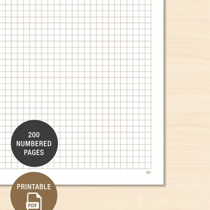 BULLET JOURNAL Graph Paper, Printable Graph Paper Numbered Pages ...