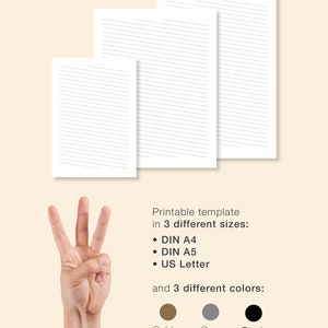 LEFT-HANDED Printable Paper, Slant-ruled Paper, Lefty Printable, Lefty ...